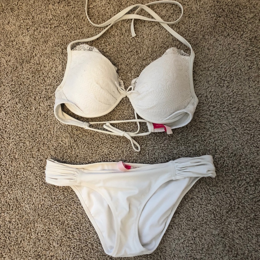 Victorias Secret White Bikini Gem